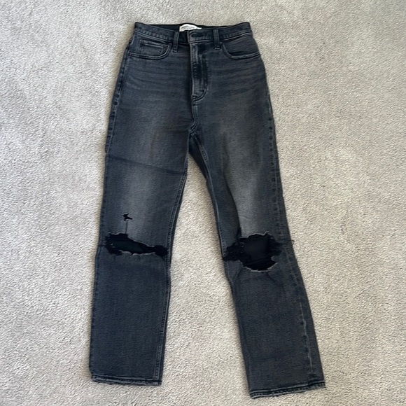 Abercrombie & Fitch | Jeans | Ripped Black Jeans | Poshmark